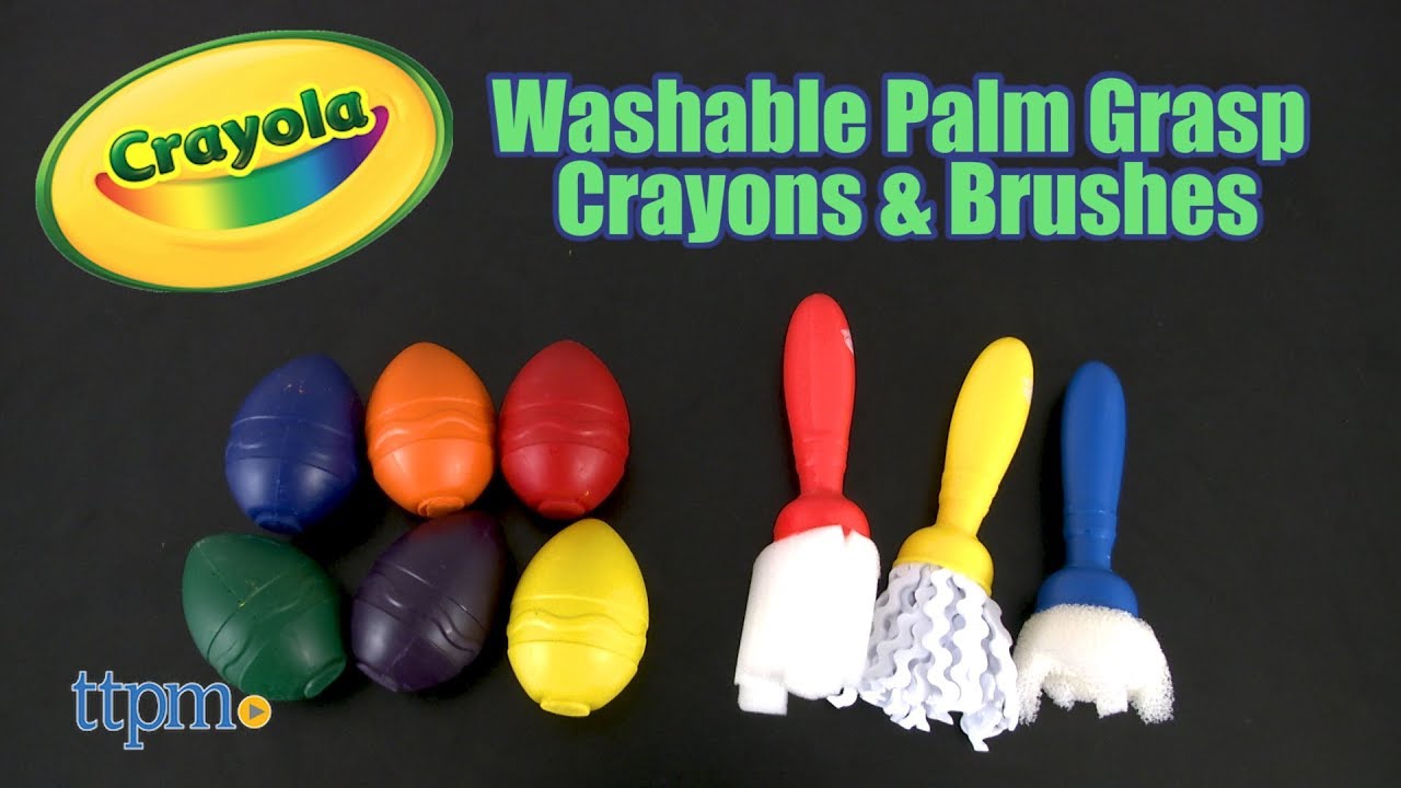 My First Crayola Washable Palm-Grasp Crayons from Crayola - YouTube
