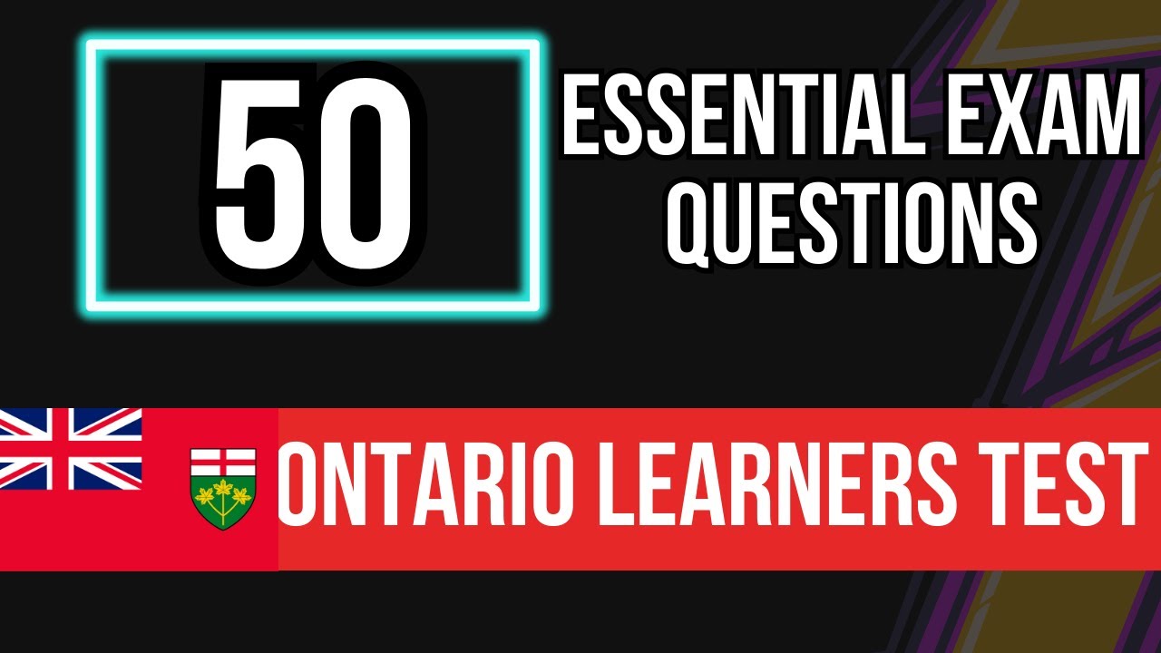 Ontario Learners Test Practice (50 Essential Exam Questions) - YouTube