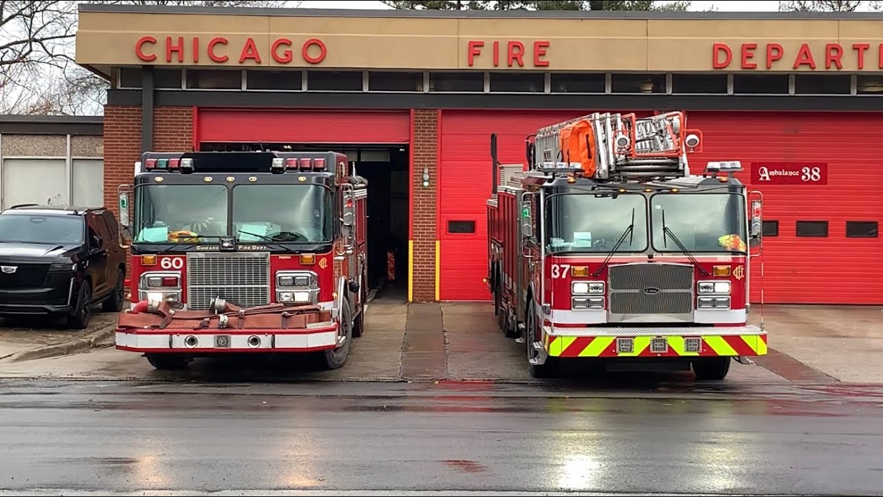 Chicago Fire Department Engine 60 & Truck 37 Responding - YouTube