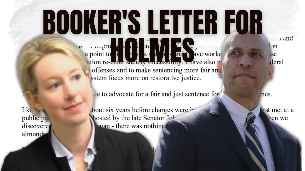 Cory Booker Plays it Safe with Elizabeth Holmes Sentencing Letter - YouTube