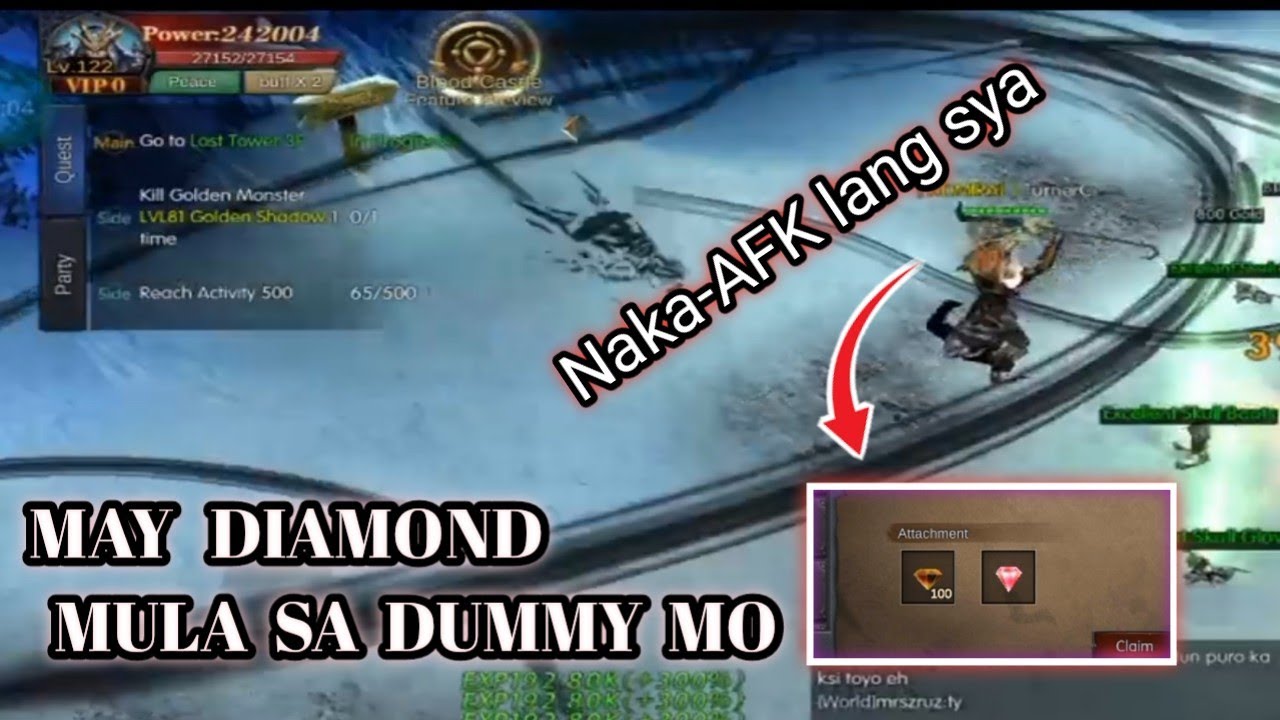 PAANO MAGKAROON NG DIAMOND MULA SA DUMMY Part 2 | F2P Lang | MU: DRAGON ...