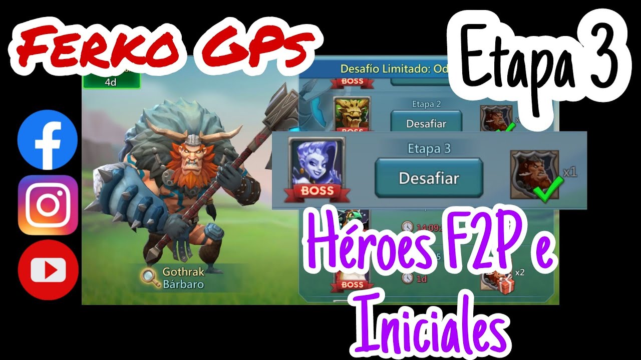 Etapa 3 Desafío - Odisea Barbara - Héroes F2P - Lords Mobile - YouTube