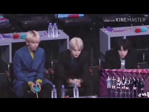 Bangtwice v jimin jin short reaction to twice dahyun speech
