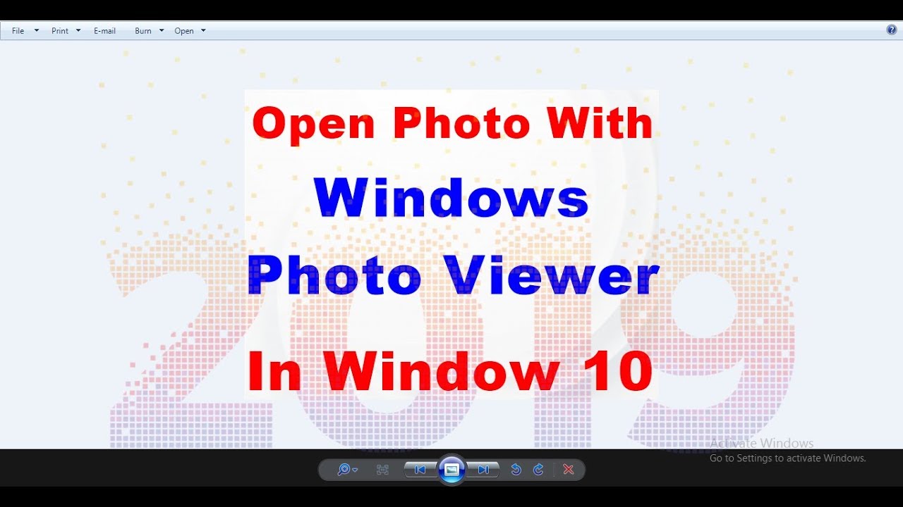 How To Open Photos With Window Photo Viewer In Window 10 - YouTube