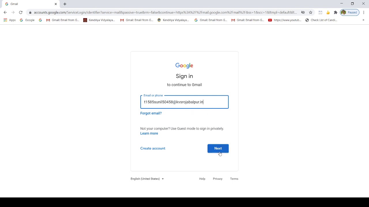 Login with Gsuite Id and Change password - YouTube