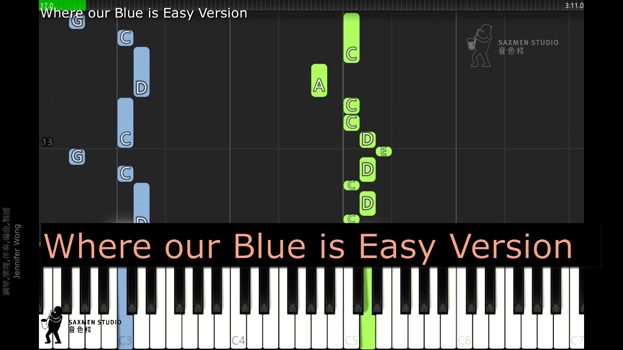 Where our Blue is Piano Easy Version - YouTube