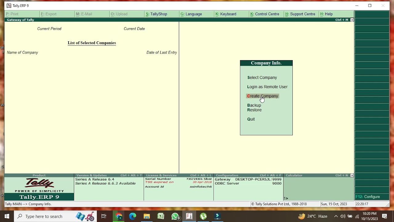 Tally Lesson 1 How to Create Company - YouTube