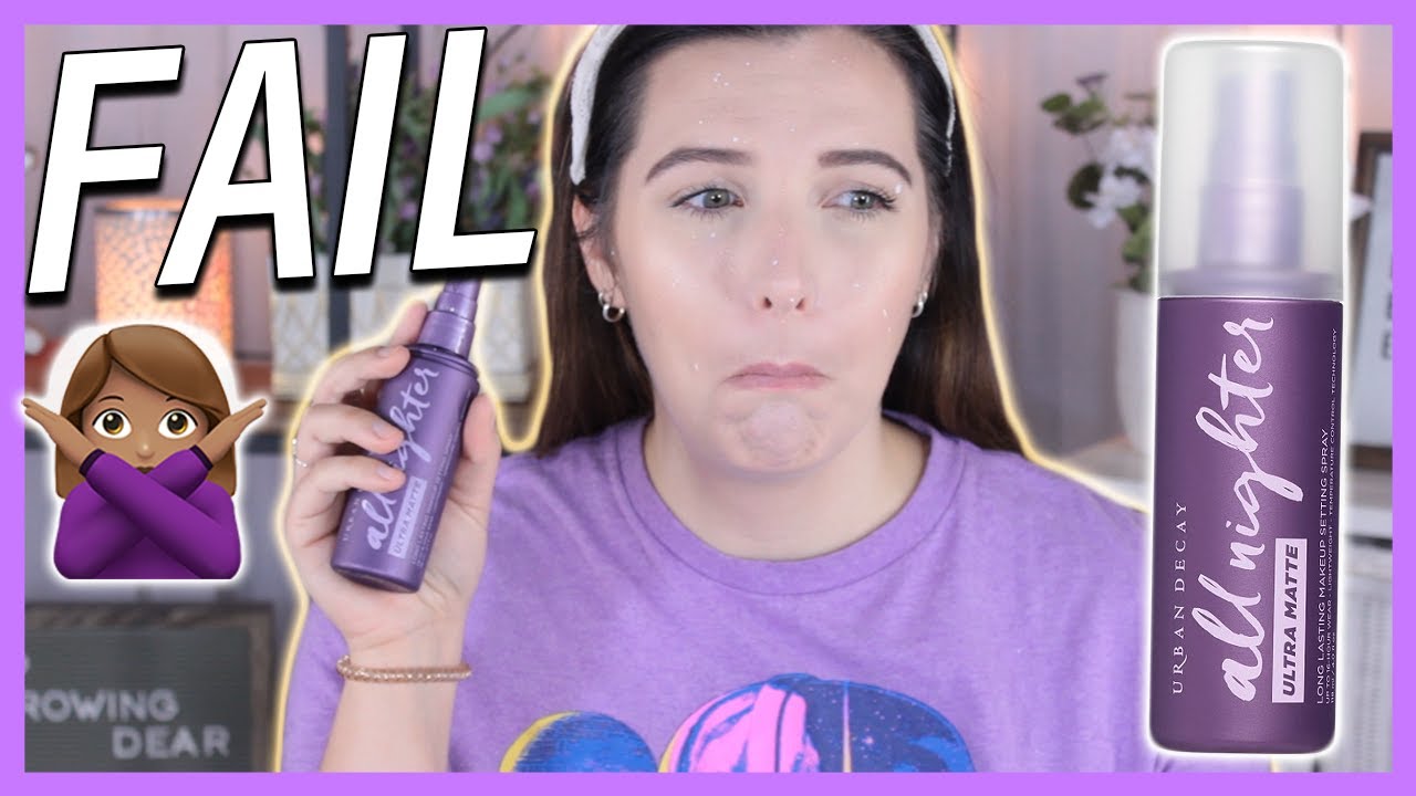OMG... URBAN DECAY ULTRA MATTE SETTING SPRAY | WEAR TEST & REVIEW - YouTube
