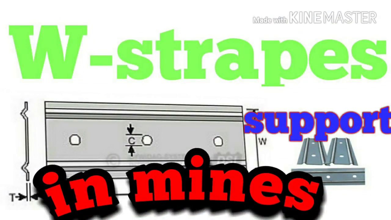 W-strapes support in mines. - YouTube