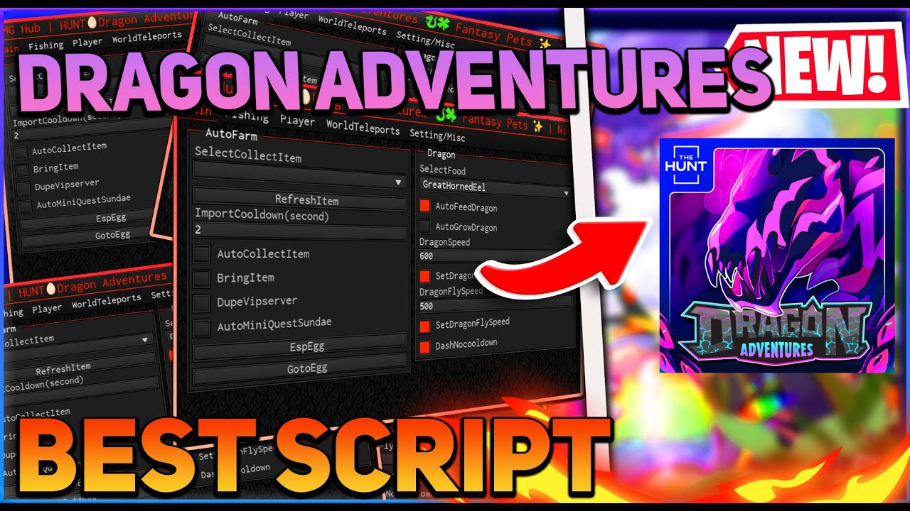 Dragon Adventures Script GUI / Hack (Auto Farm, Auto Eat, Find Eggs ...