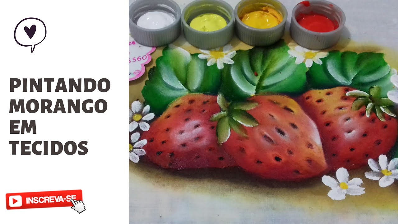 Como pintar morangos #pinturasemtecidos - YouTube