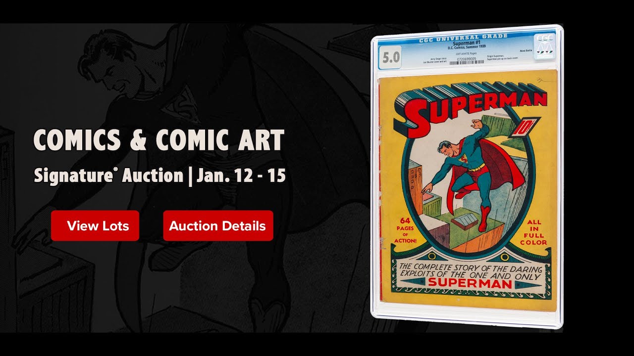 LIVE: Comics & Comic Art Signature Auction - Session 3 - YouTube