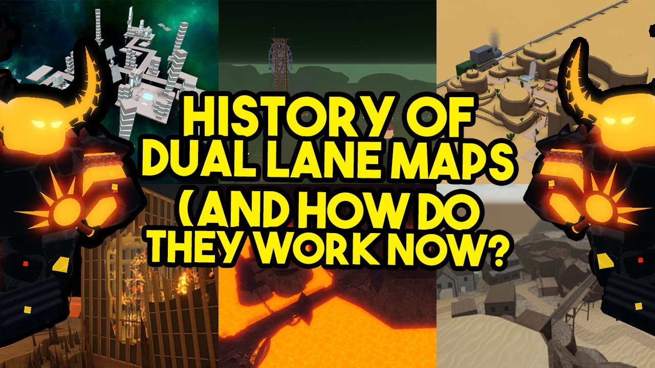 HISTORY OF DUAL LANE MAPS (TOWER DEFENSE SIMULATOR) - YouTube