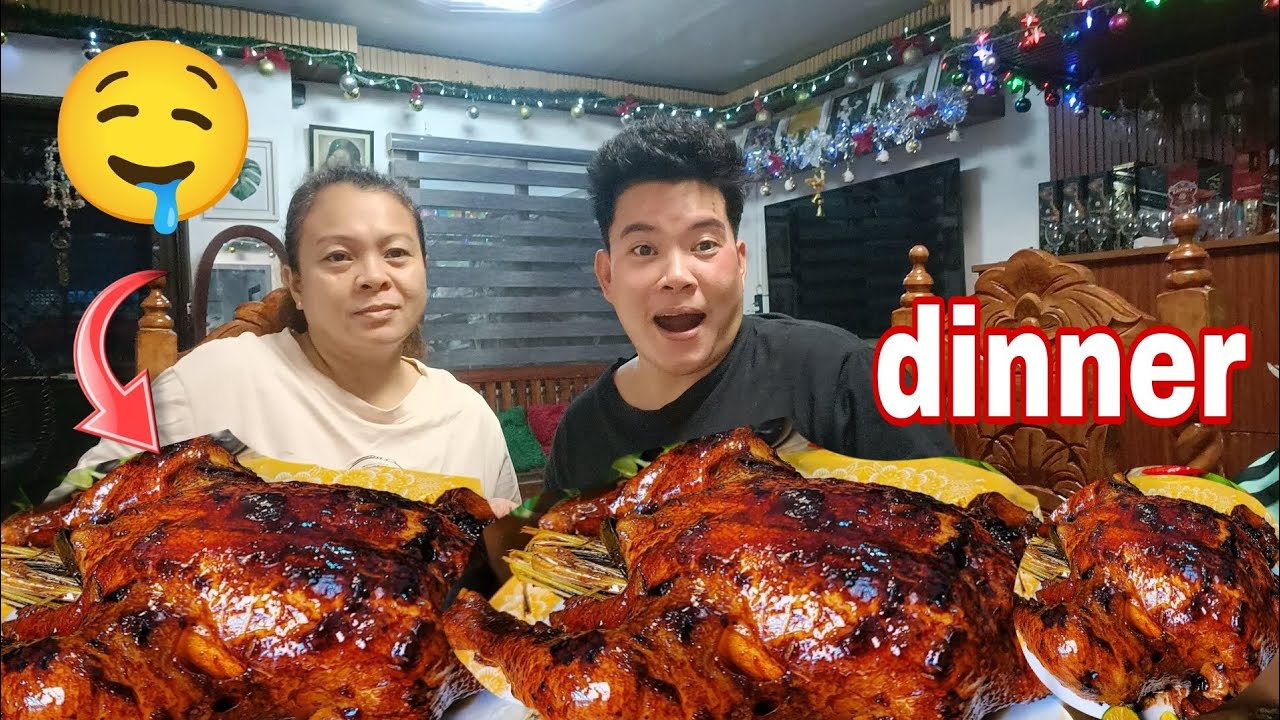 DINNER WITH MY ATE AND MY PAMANGKIN LETCHONG MANOK 🤤 - YouTube