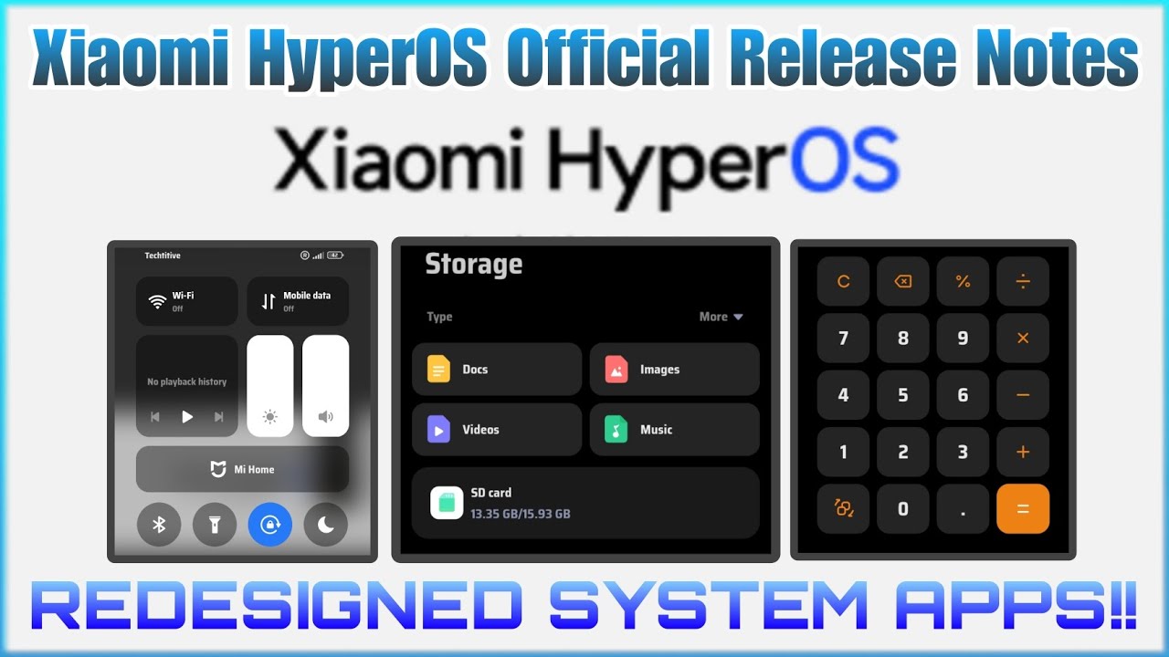 Xiaomi HyperOS Official Release Notes - Redesigned System Apps ...