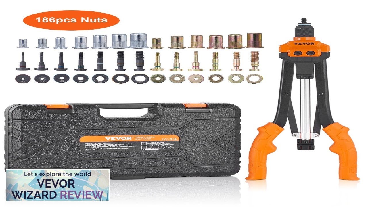 VEVOR Rivet Nut Tool 16 inch Rivnut Tool Kit with 13PCS Metric Review ...