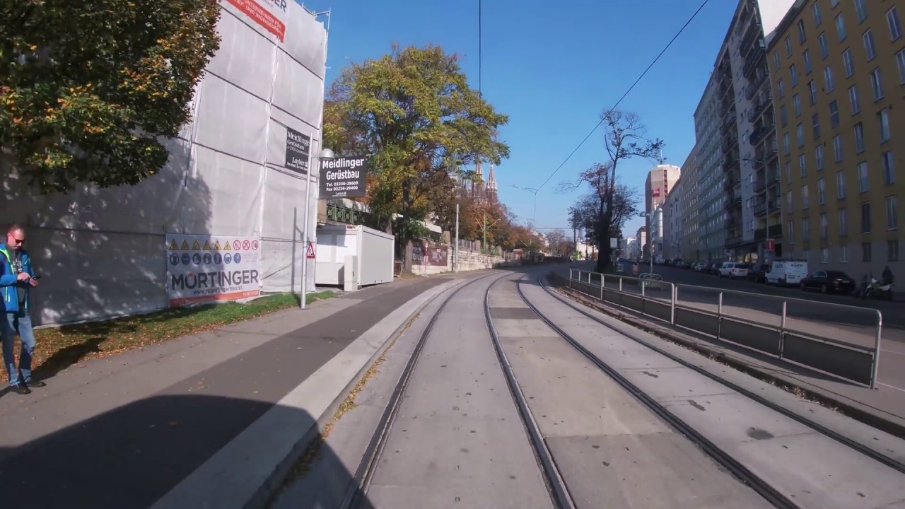 [Tram Cab Ride] Straßenbahn Wien Linie 18 / Burggasse-Stadthalle ...