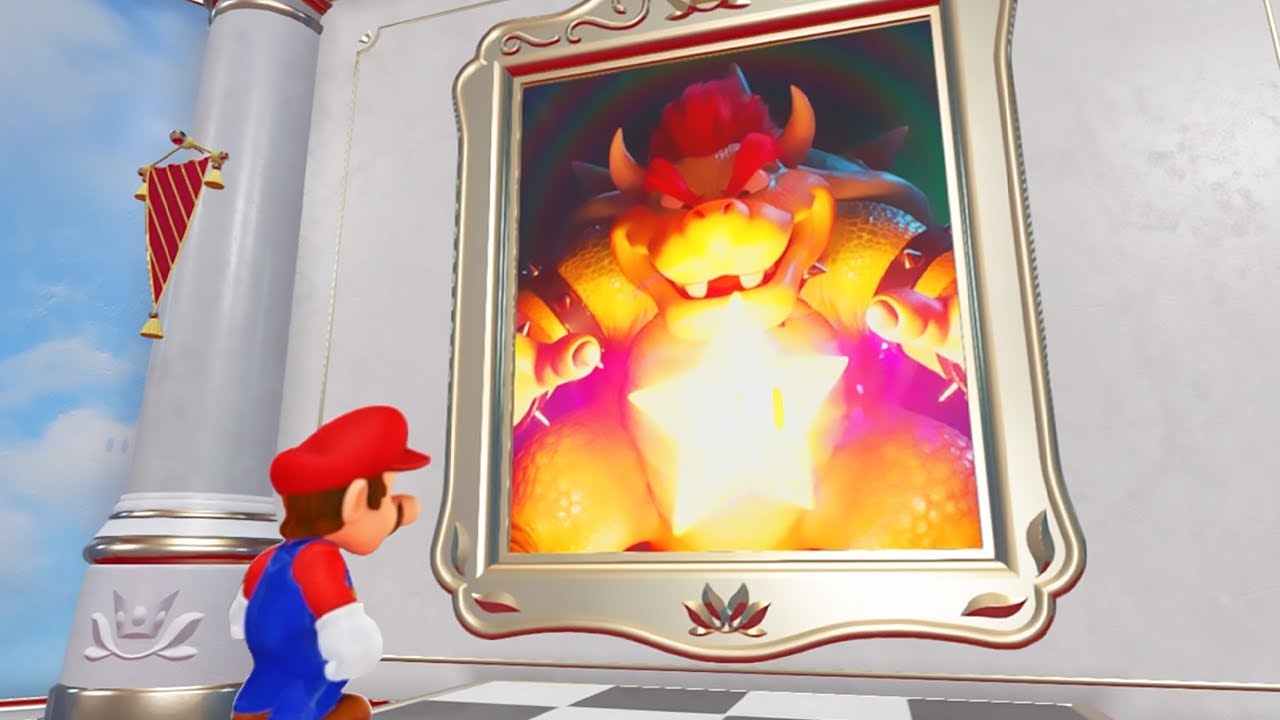 Mario enters the Movie Bowser Painting in Super Mario Odyssey? - YouTube