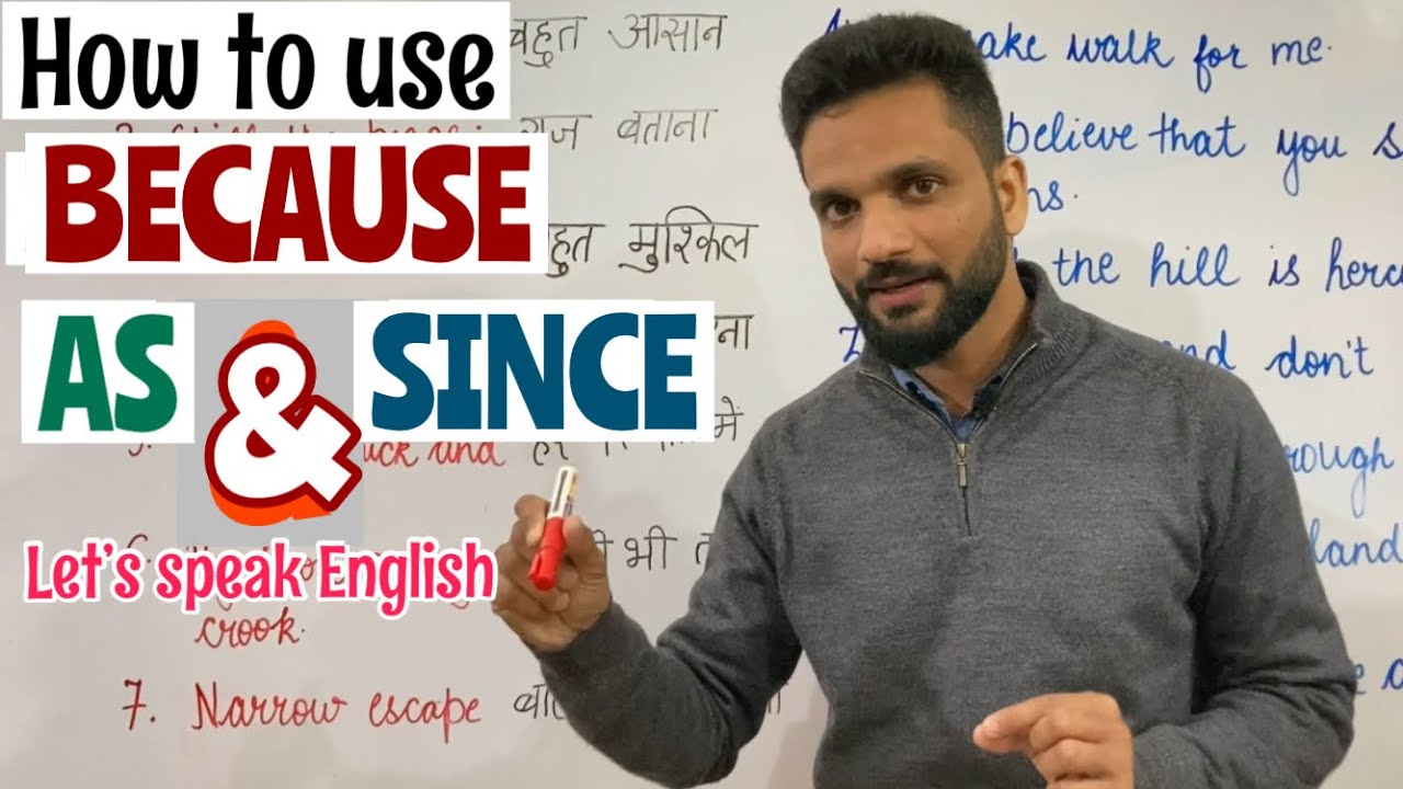 How to use BECAUSE, SINCE, AS | learn English | curiosity anglo| - YouTube