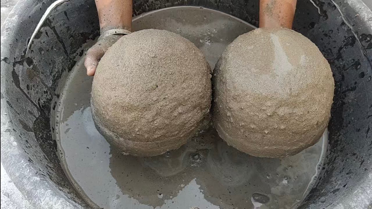 Super fine huge blocks of sand cemwnt crumbling in lot's of water 💦 ...