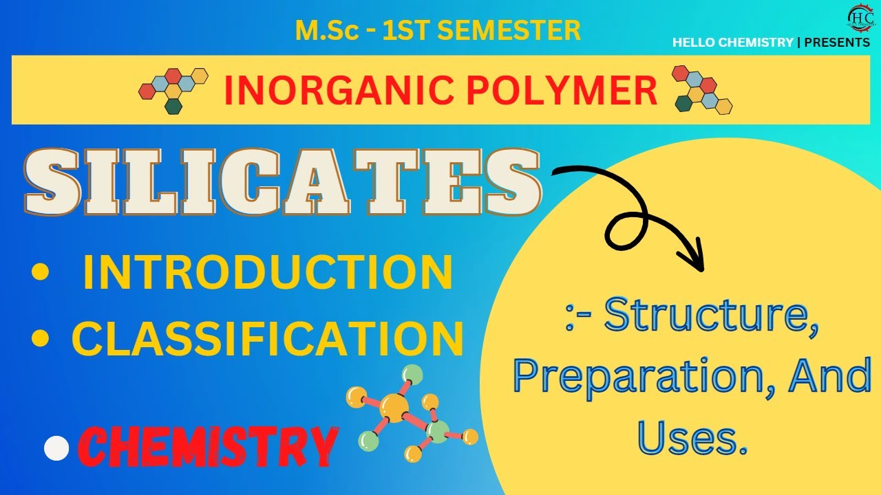 INORGANIC POLYMER | SILICATES | M.Sc First semester | 2023 ...