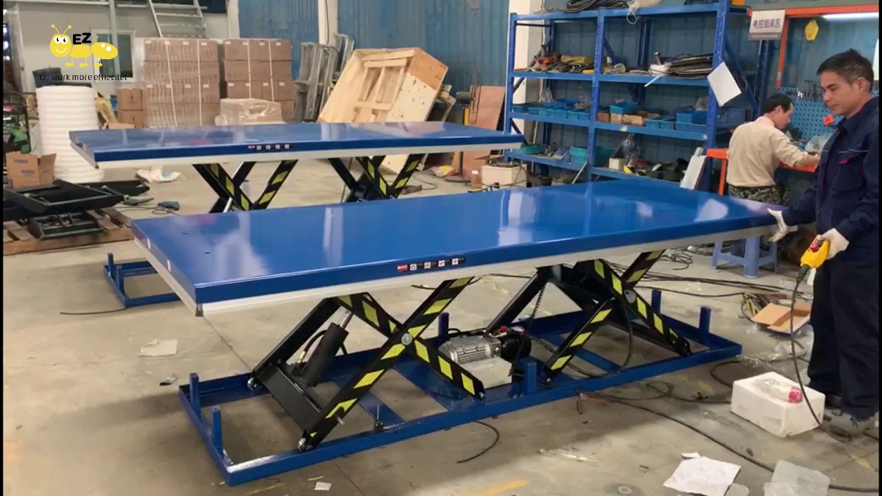 Electric hydraulic lift table SJG-HW2000D big size platform Load ...