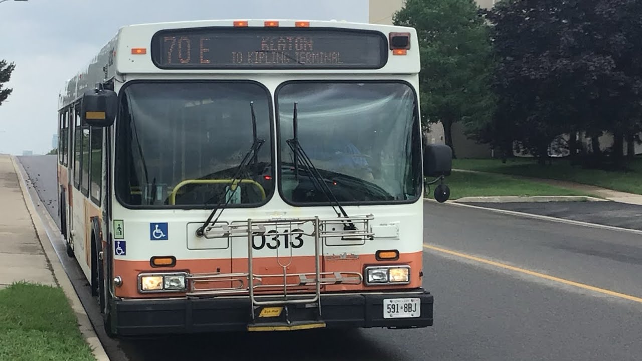 MiWay Transit Ride Video on 2003 New Flyer D40LF 0313 on route 70 ...