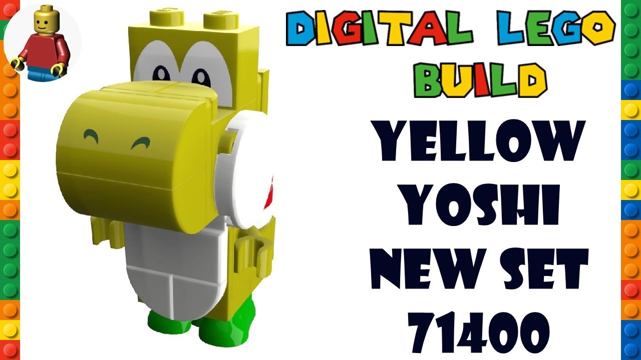 LEGO YELLOW YOSHI - DIGITAL LEGO MARIO BUILD FROM SET 71400 - YouTube
