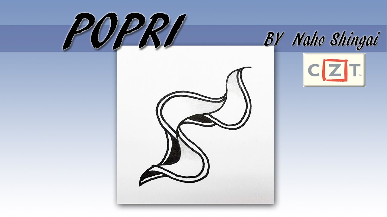 如何畫一般圖樣How to draw the Tangle Pattern POPRI - YouTube
