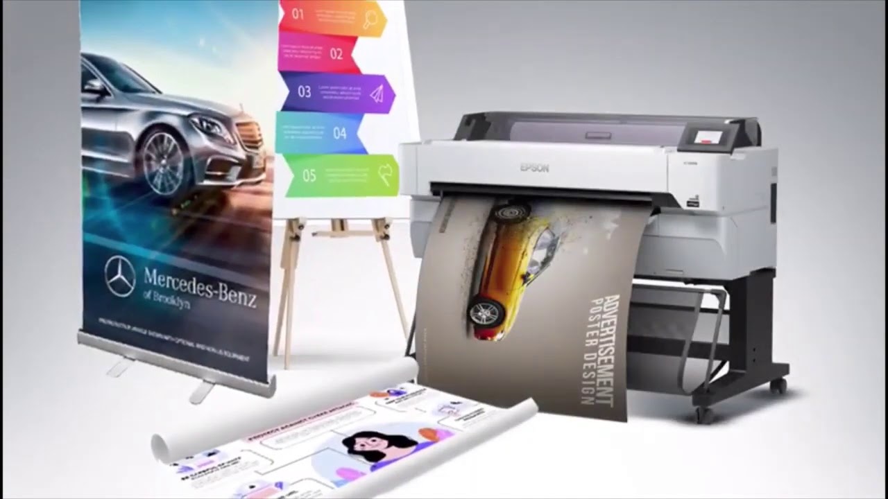 EPSON T5430 - 36" Multi-function Plotter - YouTube