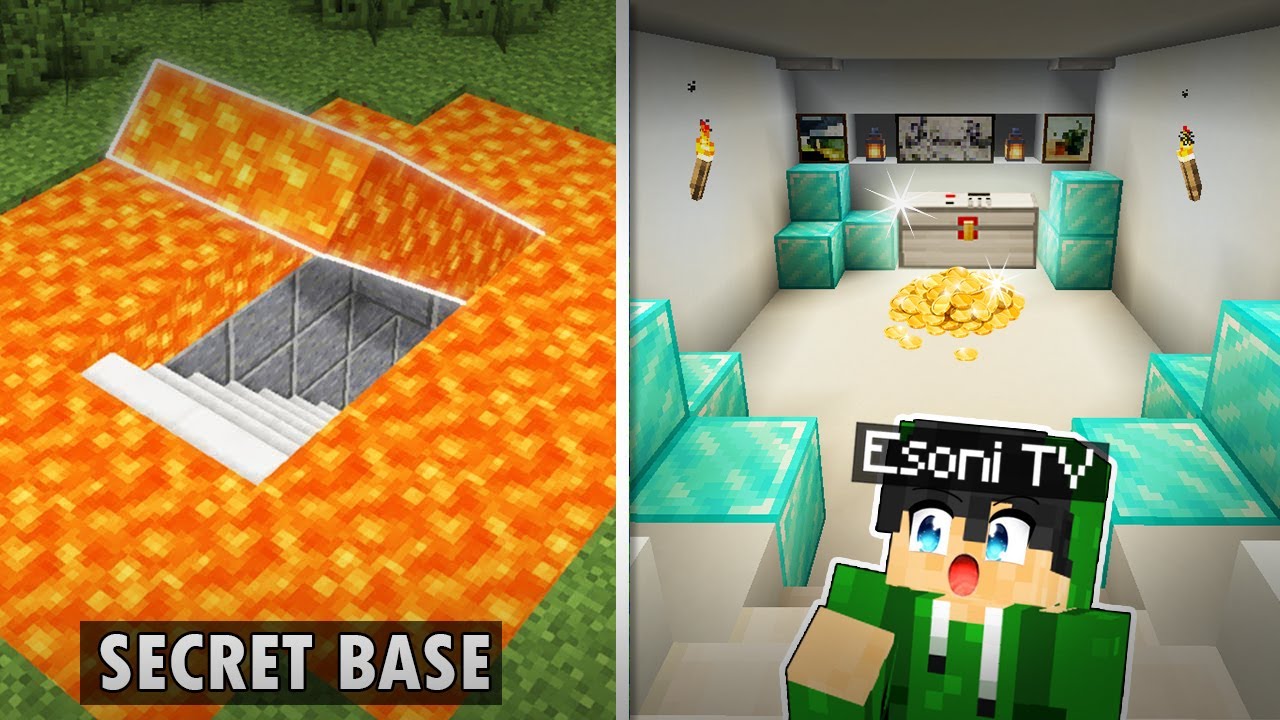 Esoni Built a SECRET LAVA BASE in OMOCITY | Minecraft (Tagalog) - YouTube