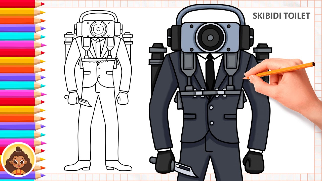 How to Draw AGENT SPEAKERMAN | from Skibidi Toilet 69 episode 2 part ...