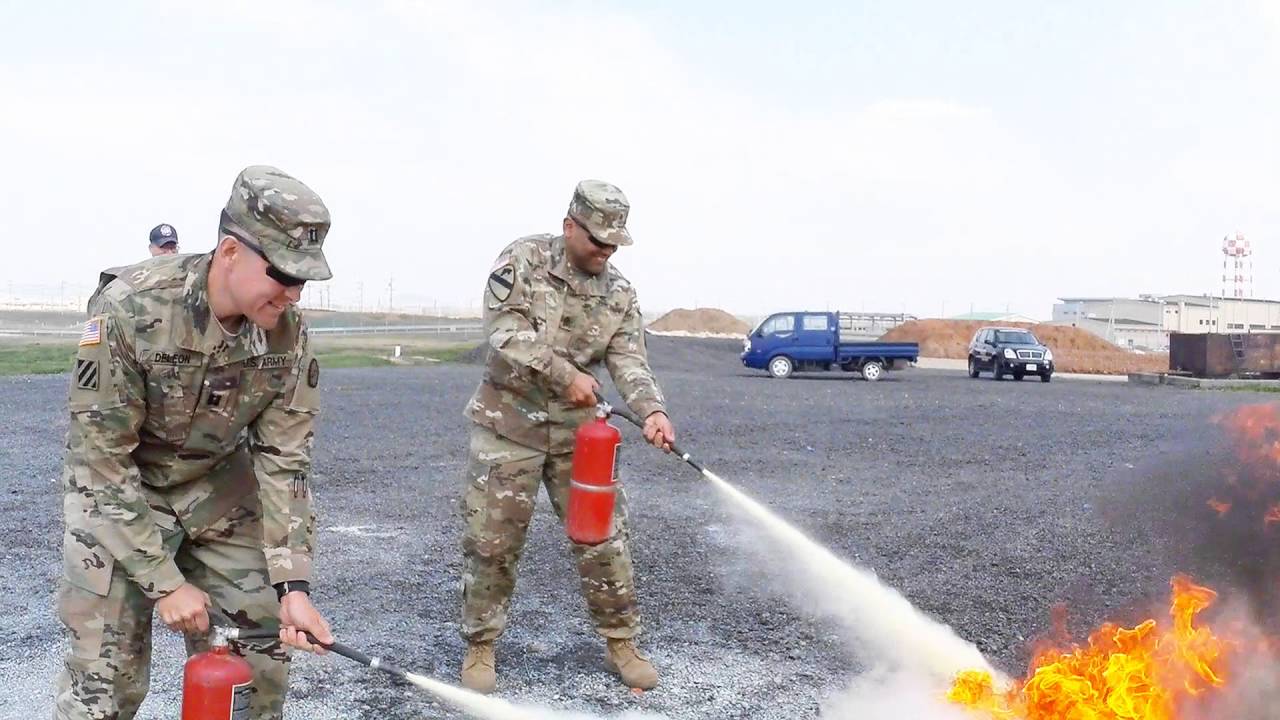 339th QM CO Fire Prevention and Extinguish training. - YouTube