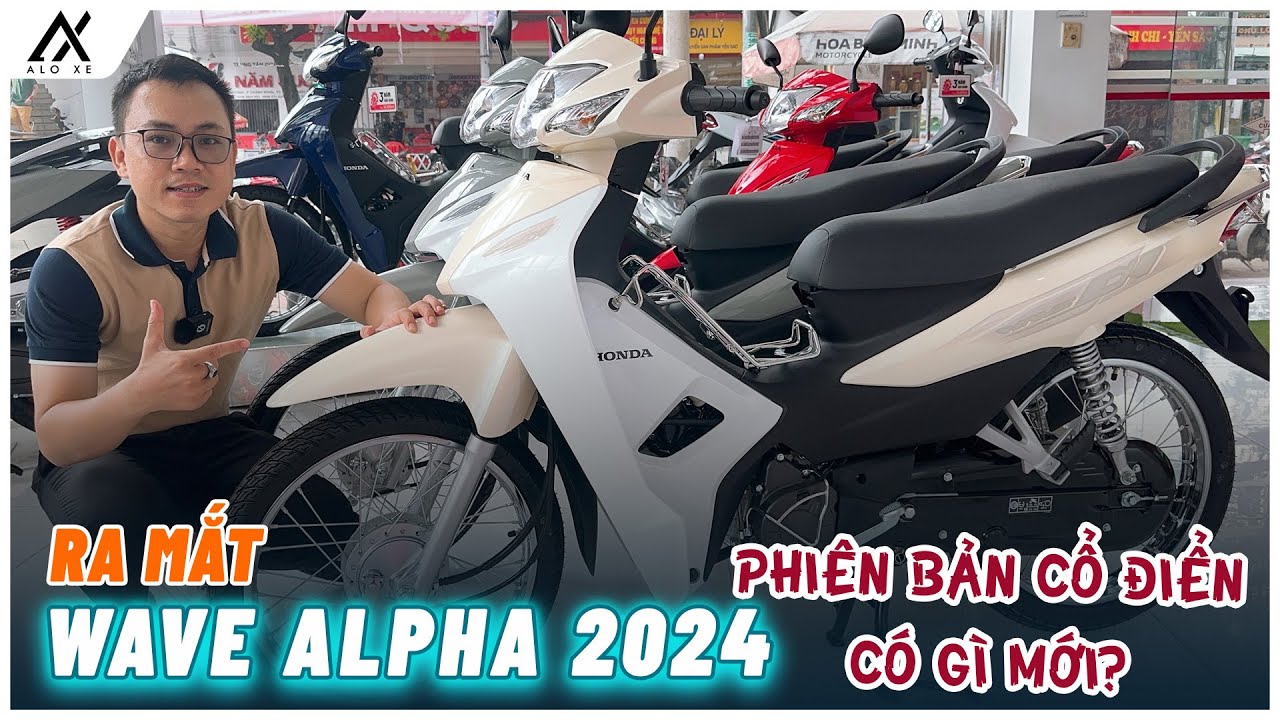 Cận cảnh Phiên Bản Cổ Điển Honda Wave Alpha 2024 Màu Vàng Kem Siêu Đẹp ...