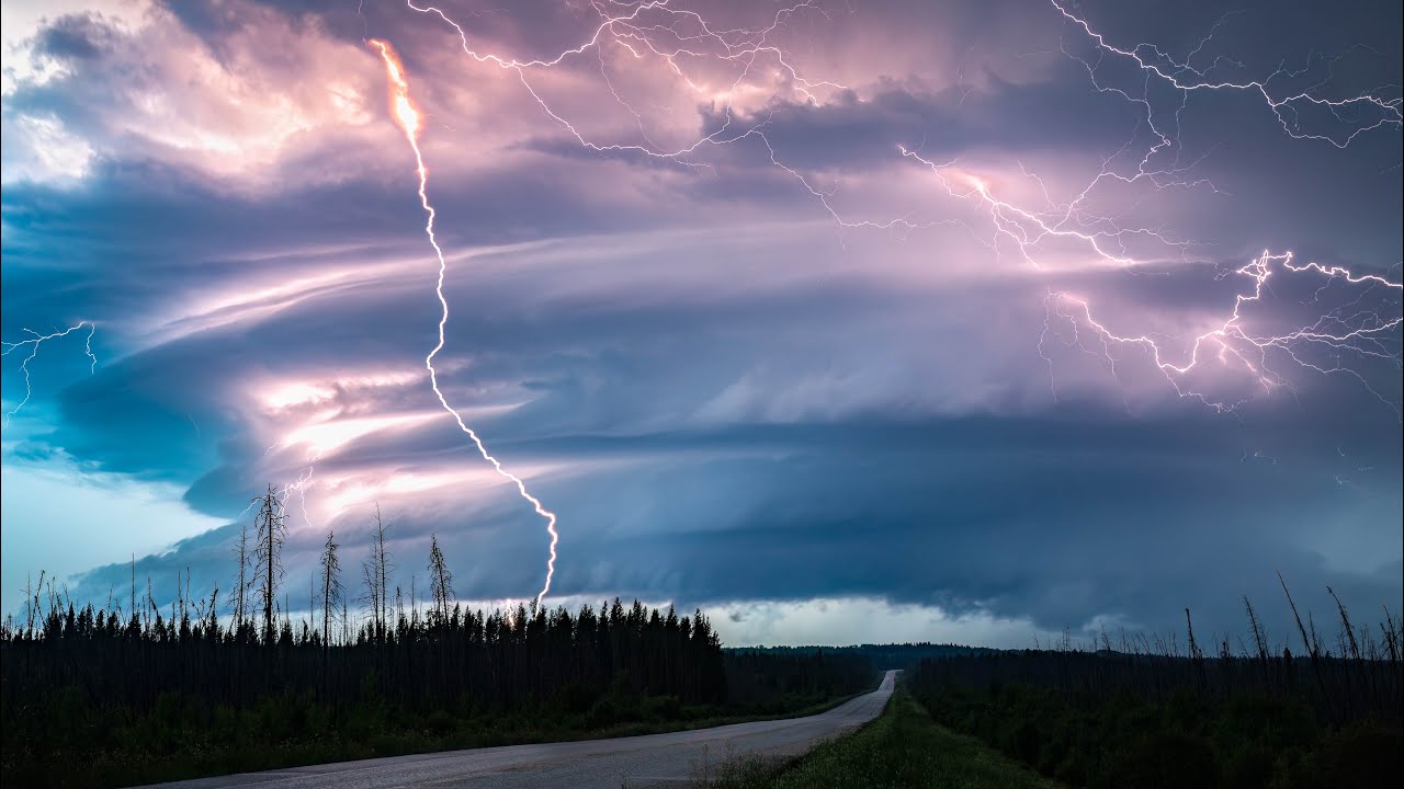 Insane Lightning Captured with Monster Supercell! - YouTube
