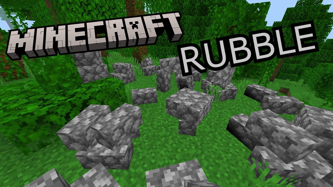 Minecraft Rubble Add-on | minecraft bedrock edition - YouTube