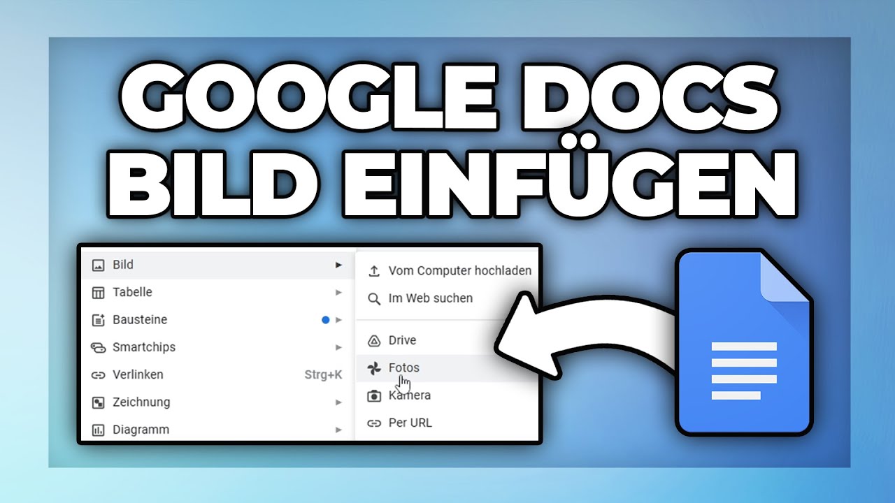 Google Docs Bild einfügen & Bildunterschrift - Anleitung - YouTube