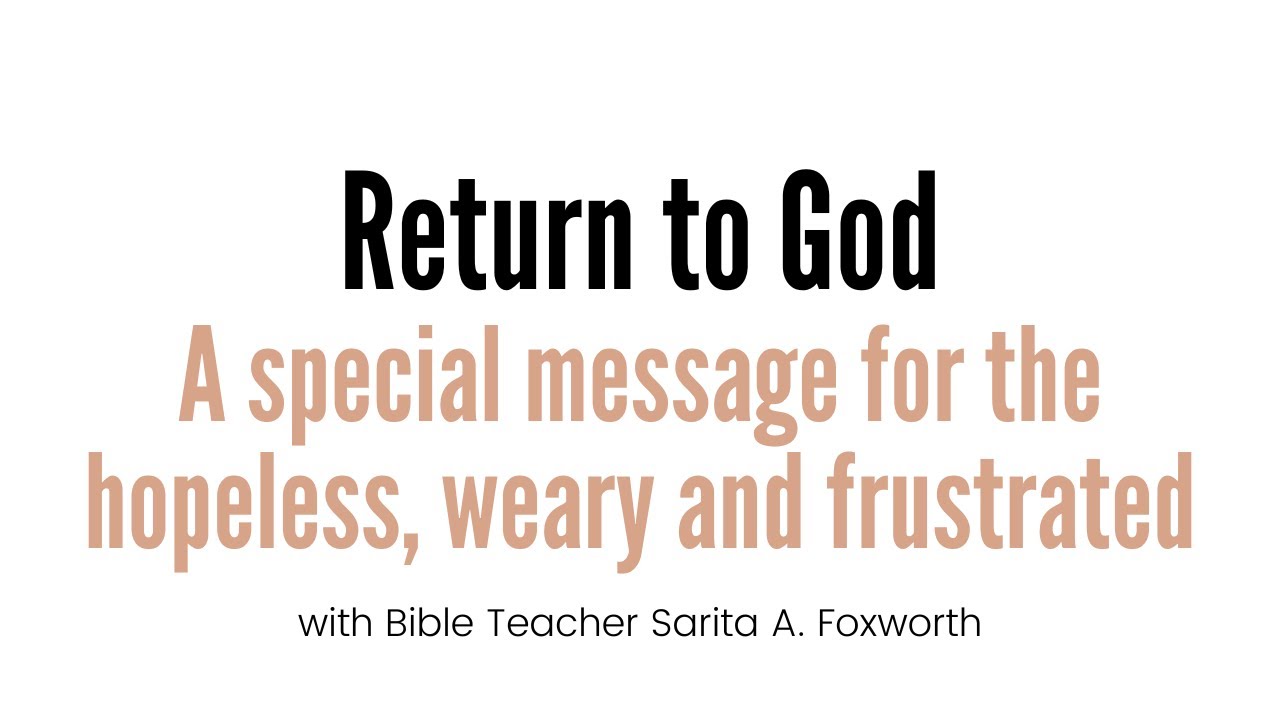 Return to God- Don't Give Up on God - YouTube