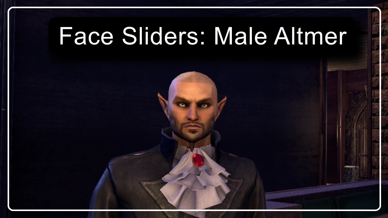 ESO Character Creation: Male High Elf / Altmer Face Sliders - YouTube