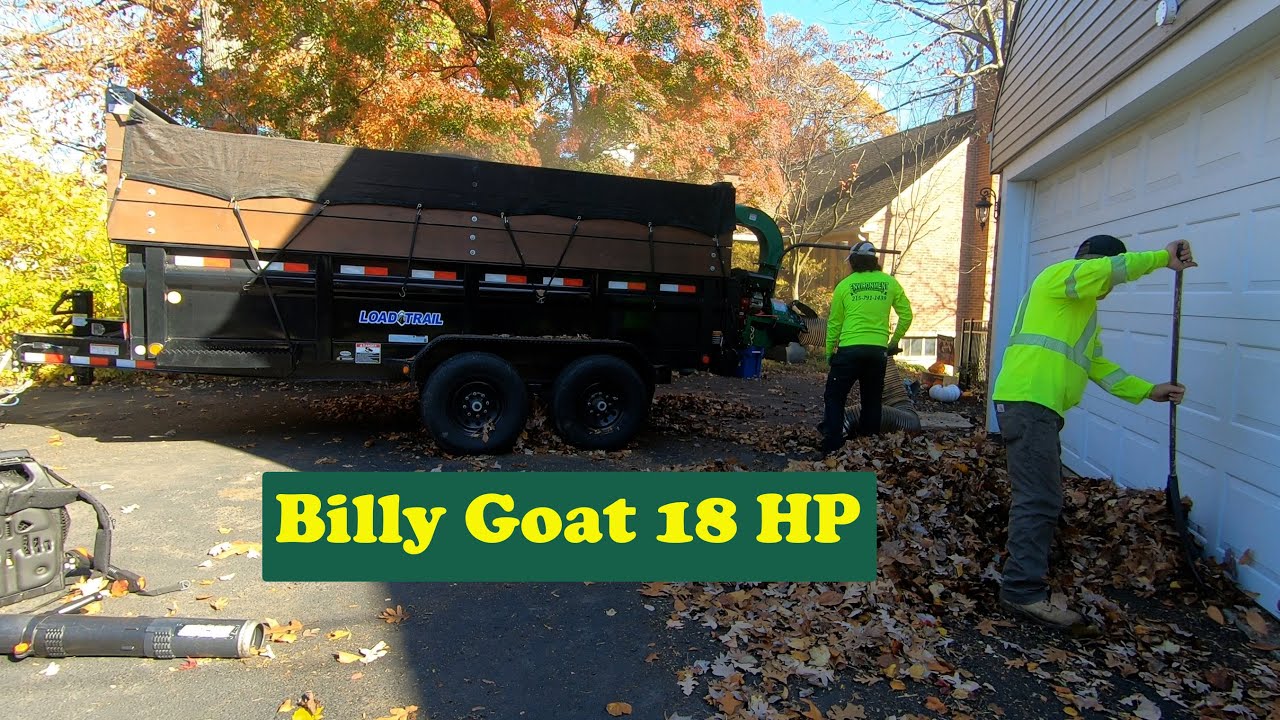 Billy Goat 18 HP Leaf removal - YouTube