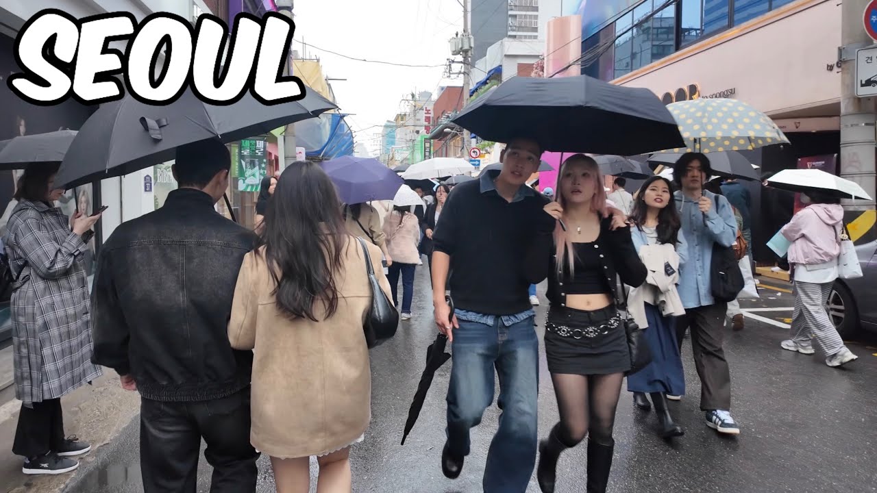 Seongsu-dong Cafe Street Walking Tour. Seoul City Korea 4k City Tour ...