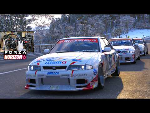 FH6 ONLINE - THREE MONSTER 800hp Skyline R33 4 Doors CRUISE Through JAPAN!!