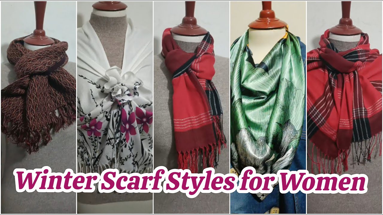 How to wear a scarf in winter | Winter scarf styles for women | Winter ...