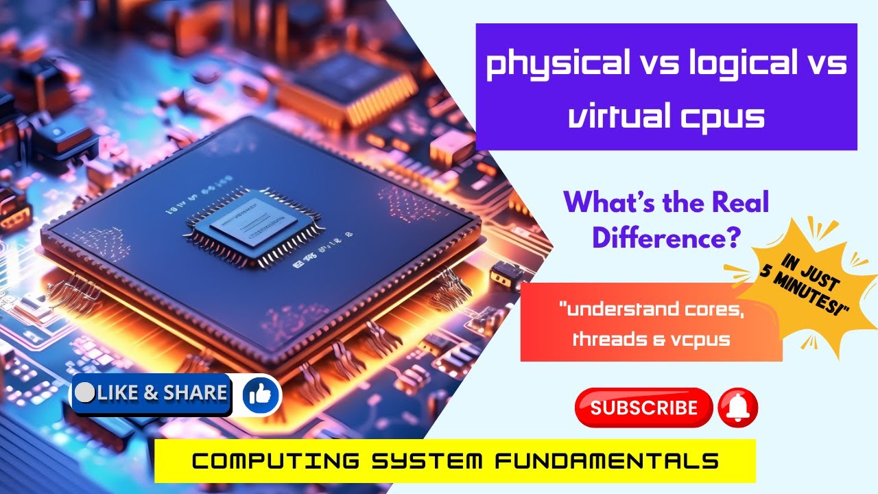 Physical vs Logical vs Virtual CPUs | Understand Cores, Threads & vCPUs ...
