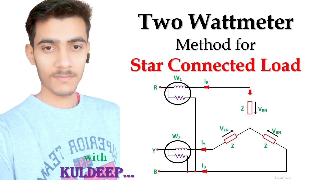 Two Wattmeter method for Star Connected Load in Hindi/English #BEE by ...