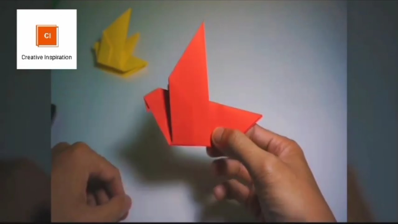 Making paper fold bird shape easy ll learn origami bird - YouTube