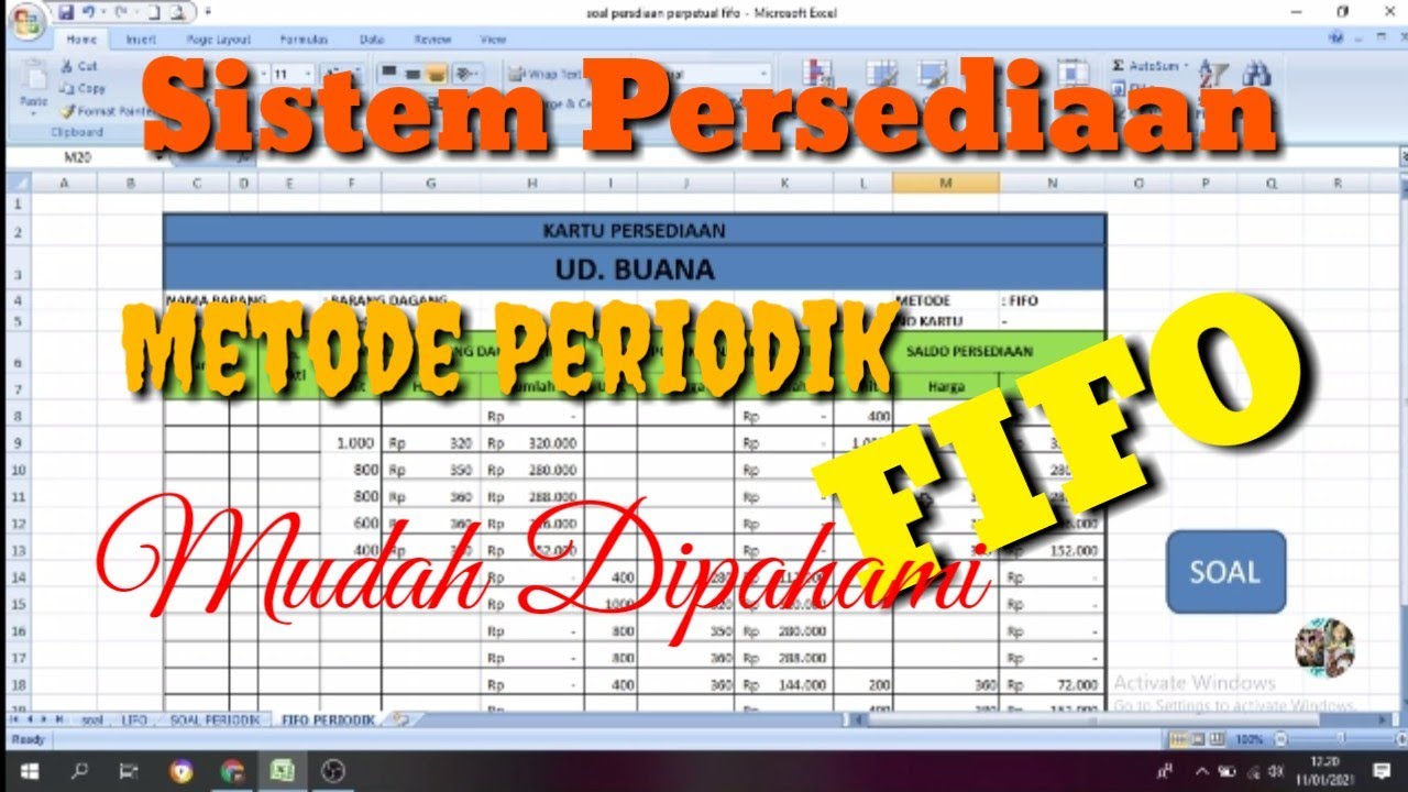 Kartu Persediaan Periodik FIFO || Akuntansi Sistem Persediaan - YouTube