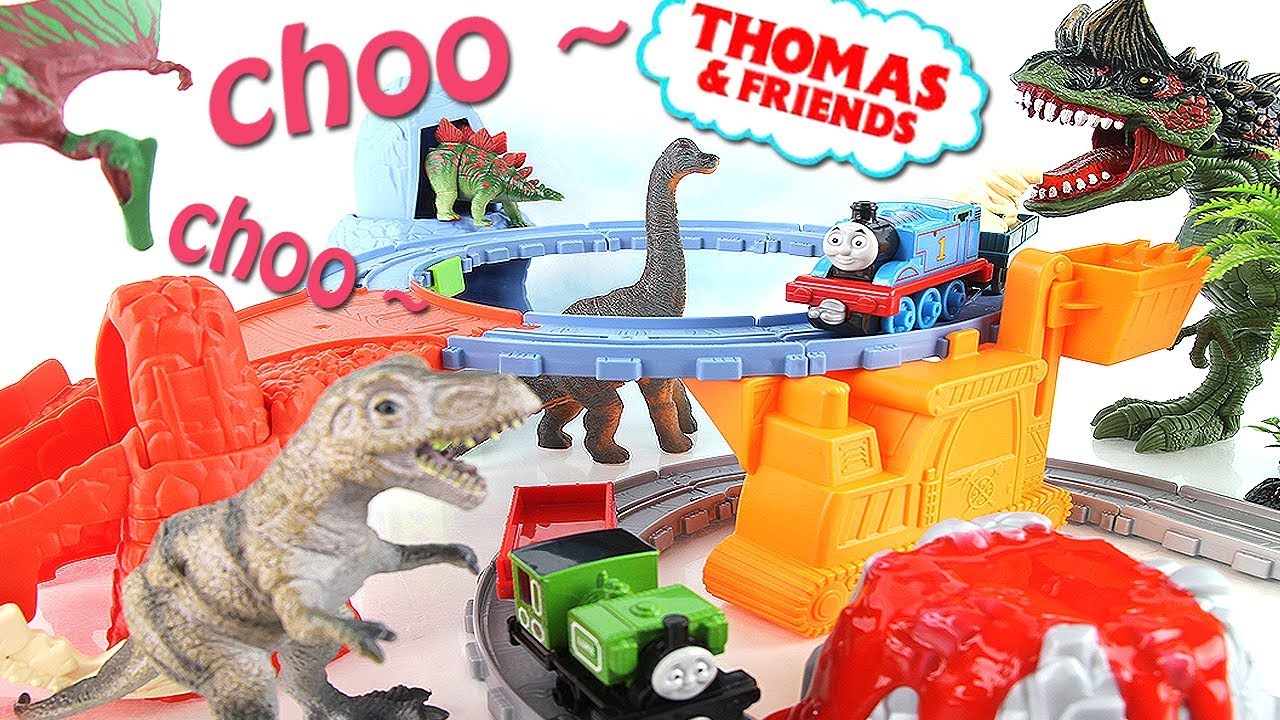 Thomas & Friends Adventures DINO DISCOVERY Train Playset! Dinosaur ...