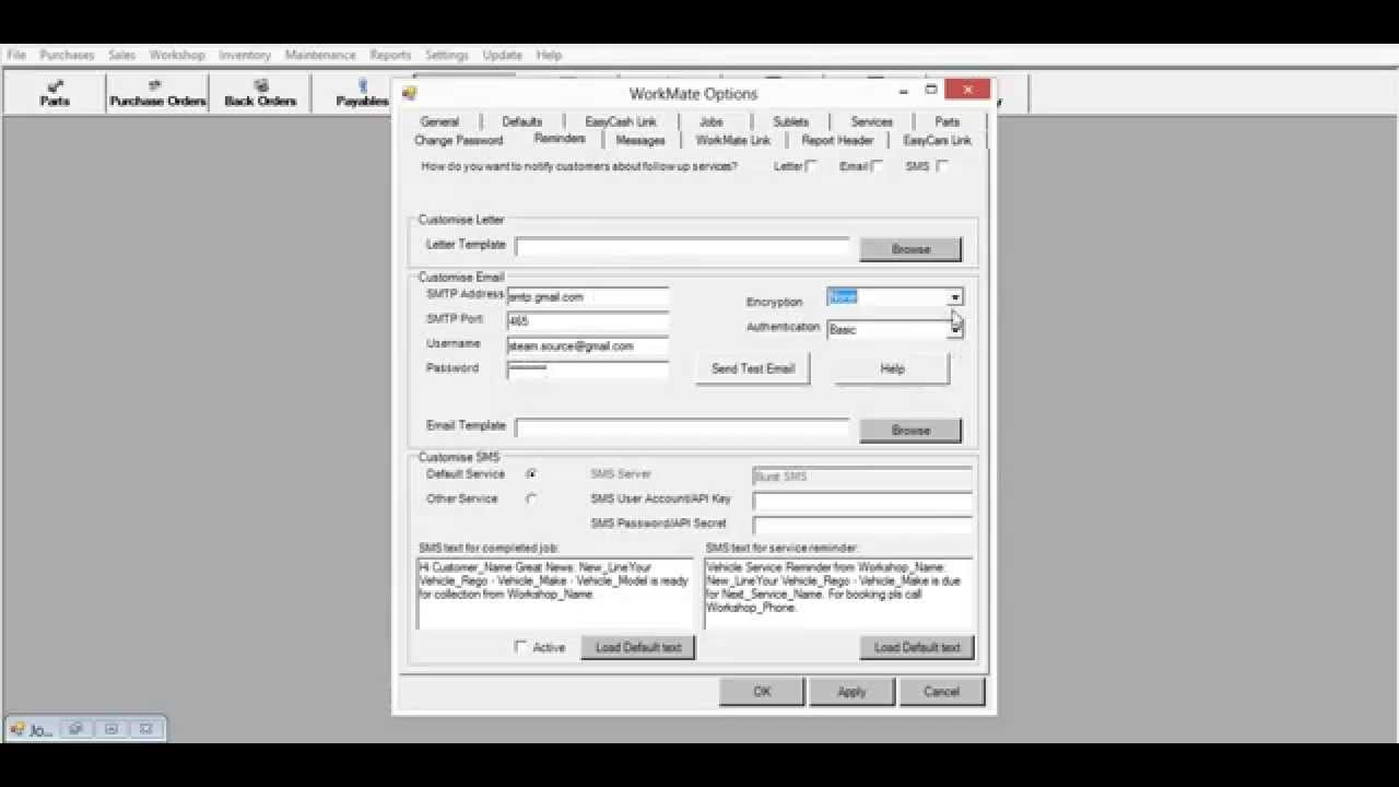 Emailing Invoices or Purchase Orders from Workshop Mate - YouTube