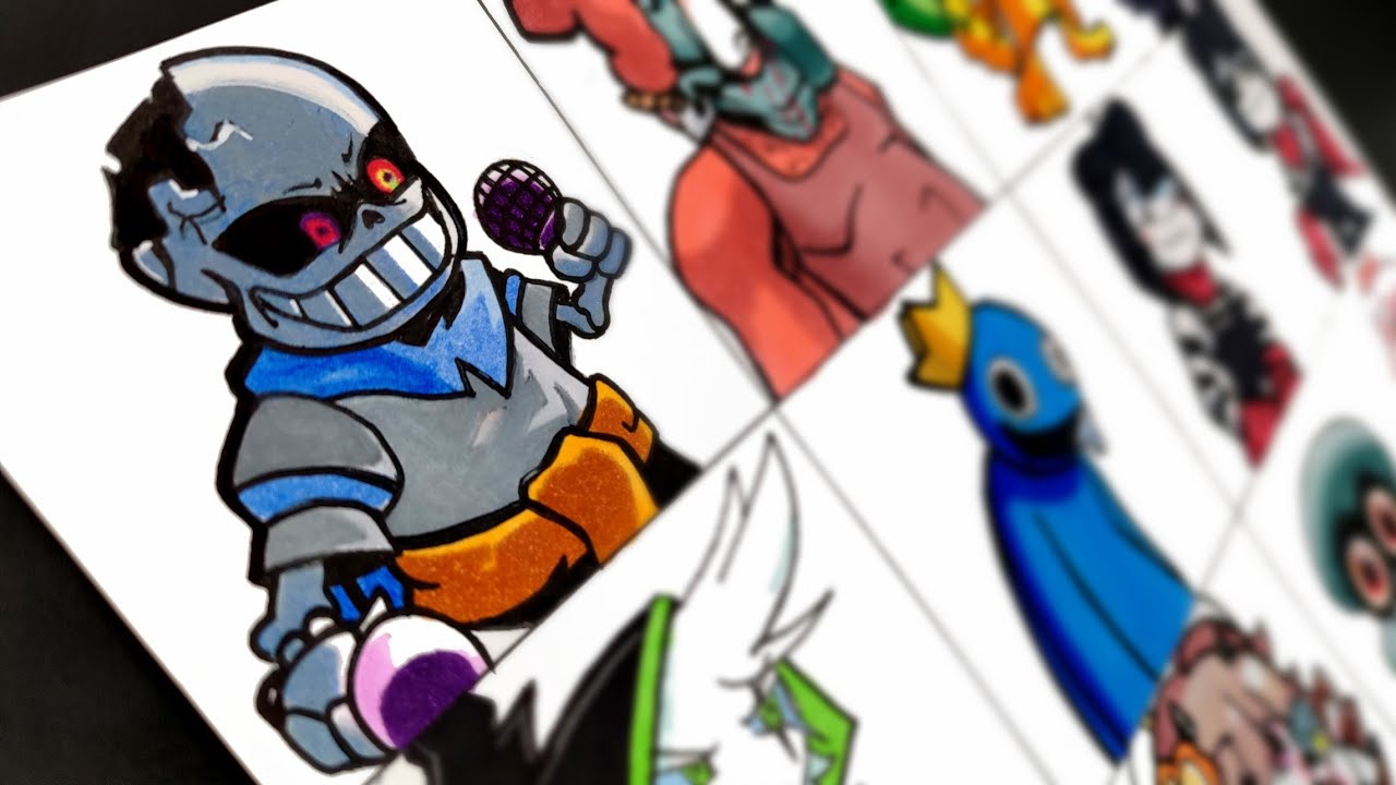 Drawing FRIDAY NIGHT FUNKIN MODS PART 32 - YouTube